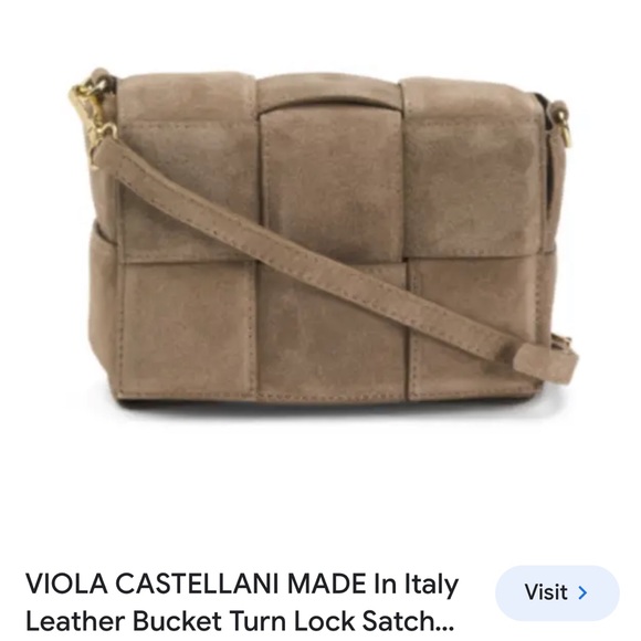 Viola Castellani | Bags | Viola Castellani Suede Crossbody Padded Bag ...